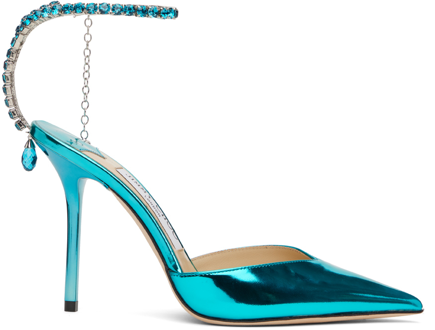 Jimmy Choo Blue Saeda 100 Heels Jimmy Choo