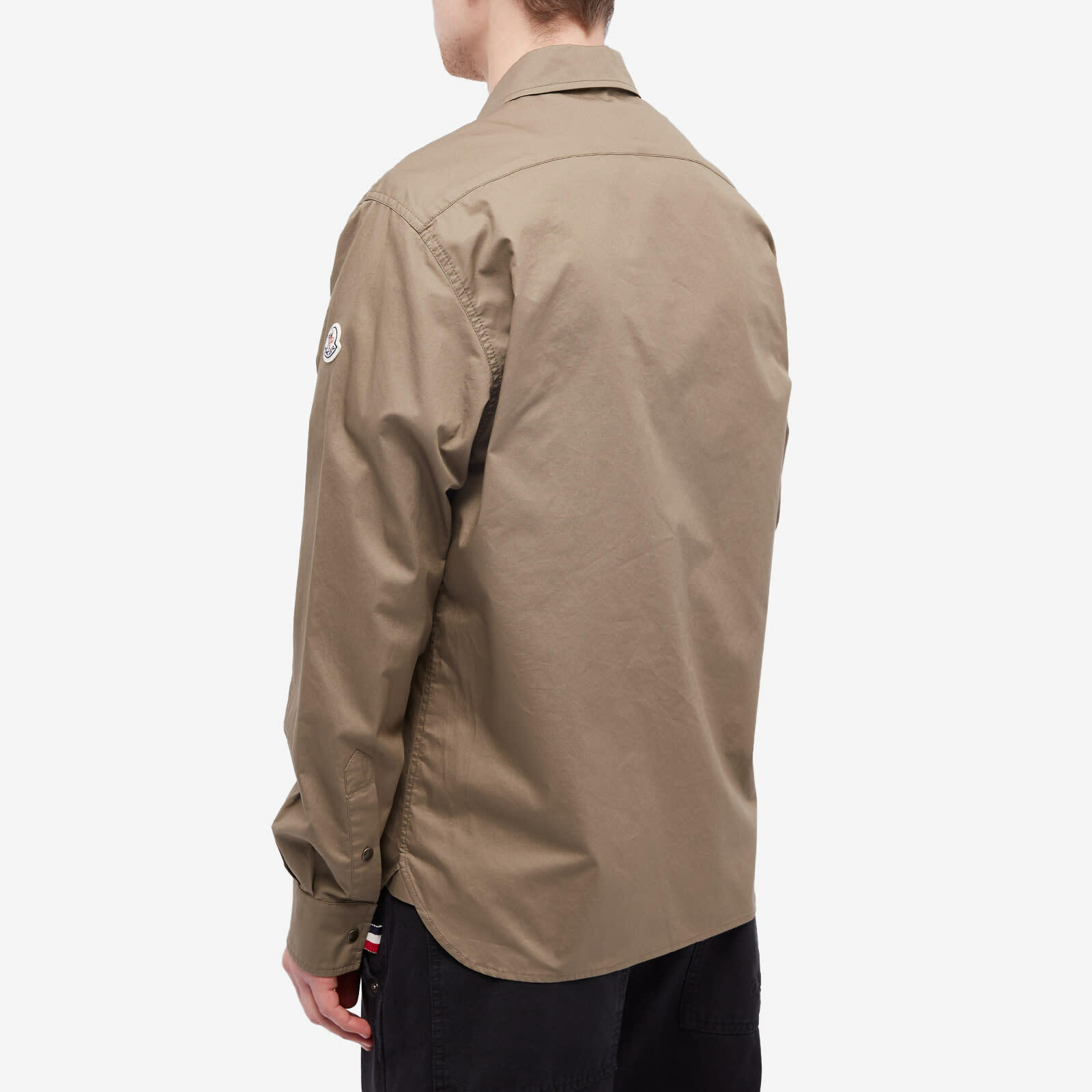 Moncler Men's Cotton Gabardine Overshirt in Olive Moncler