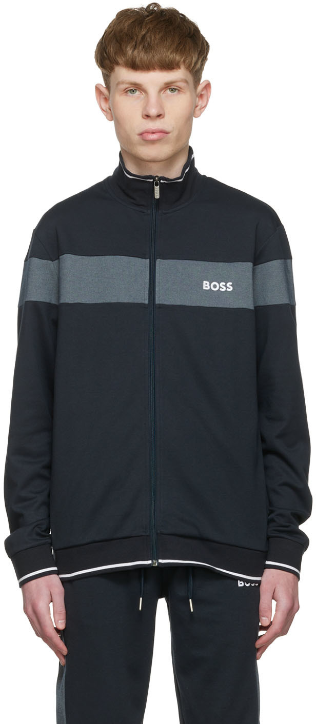 Boss Navy Cotton Jacket BOSS