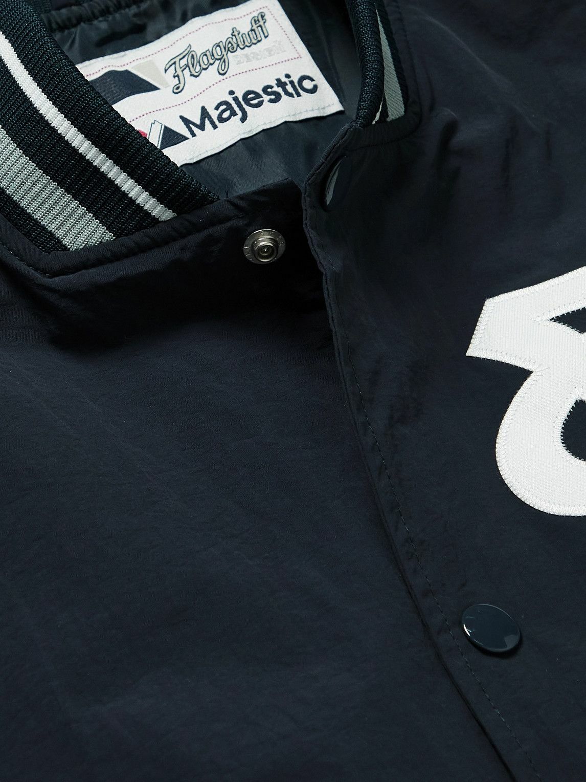 Flagstuff - Logo-Appliquéd Nylon Bomber Jacket - Blue Flagstuff