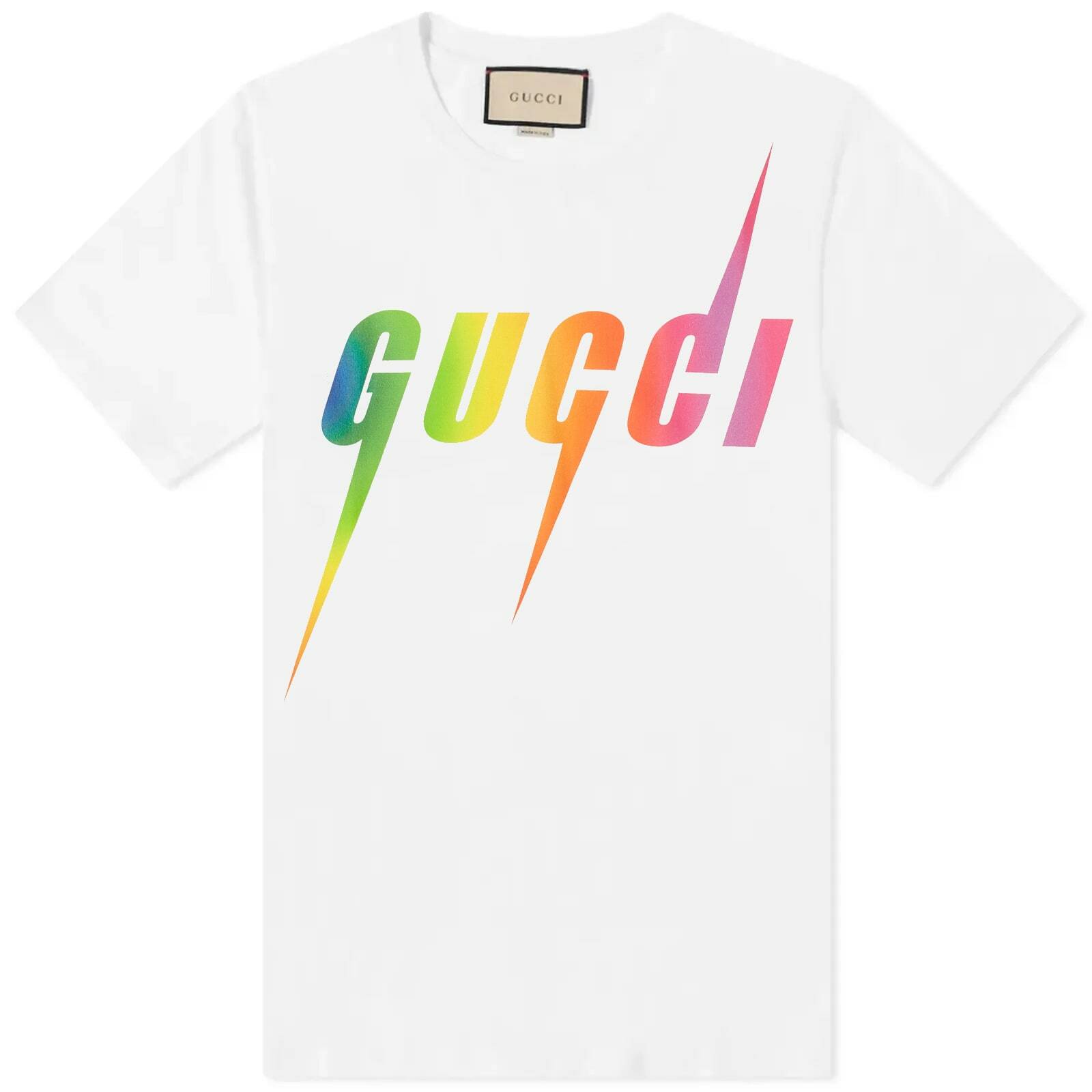 Gucci Men's Rainbow Blade T-Shirt in Sunlight Gucci