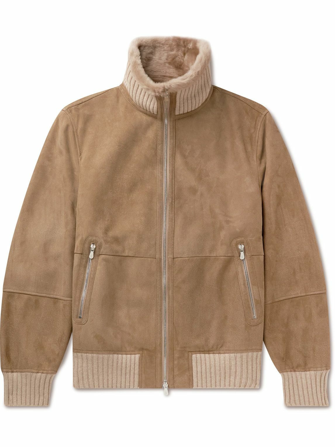 Brunello Cucinelli - Cashmere-Trimmed Shearling Blouson Jacket ...