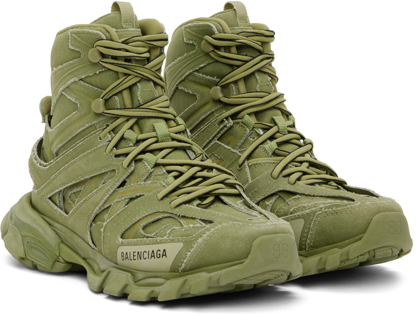 Balenciaga Khaki Track Hike High Top Sneakers Balenciaga
