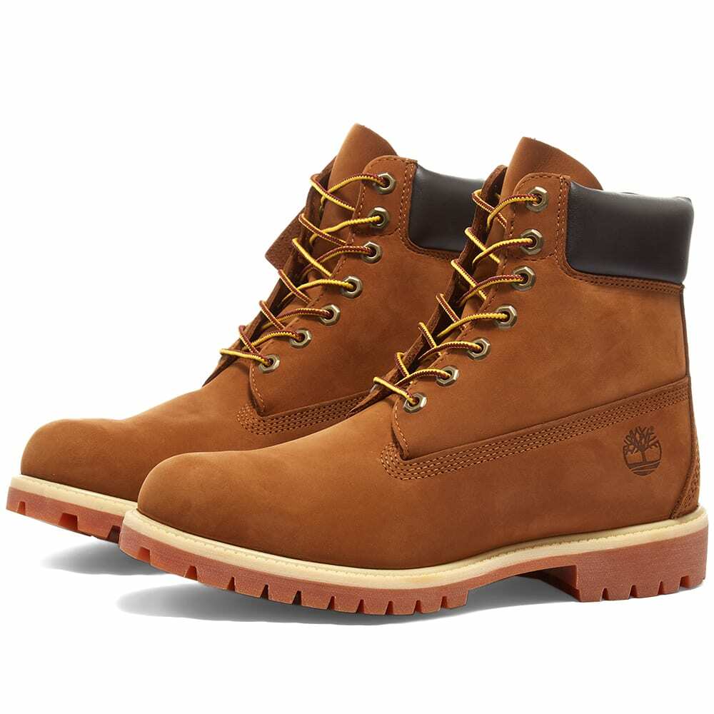 Timberland Men's 6" Premium Boot in Rust Nubuck Timberland