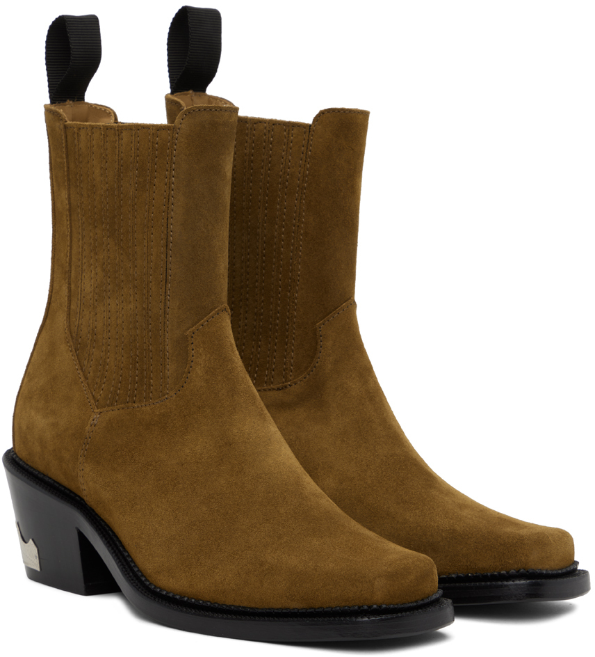 Toga Virilis Brown Square Toe Chelsea Boots Toga Virilis