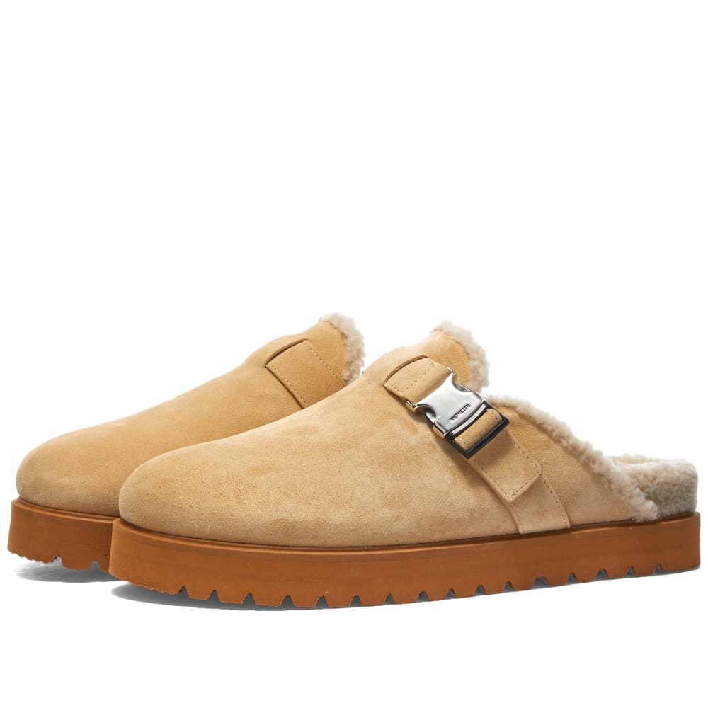 Moncler Men's Mon Mule Slide Shoes in Beige Moncler