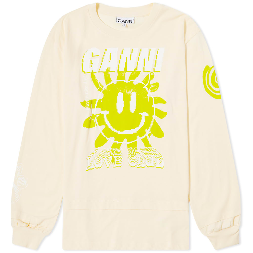 GANNI Long Sleeve Love Club Tee GANNI