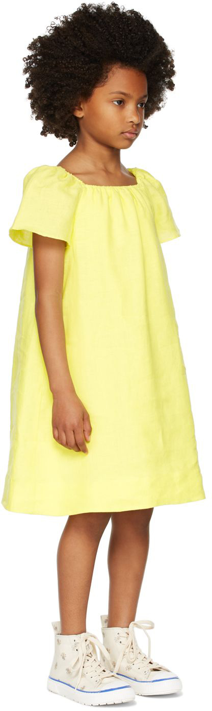 Bonpoint Kids Yellow Ariel Dress Bonpoint