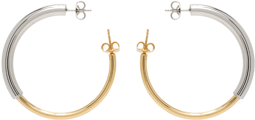 D'heygere Gold & Silver Vice Versa Earrings D'heygere