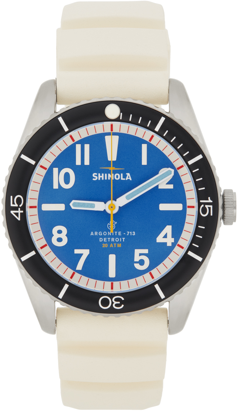 Shinola Blue & Silver 'The Duck' 42 mm Watch Shinola