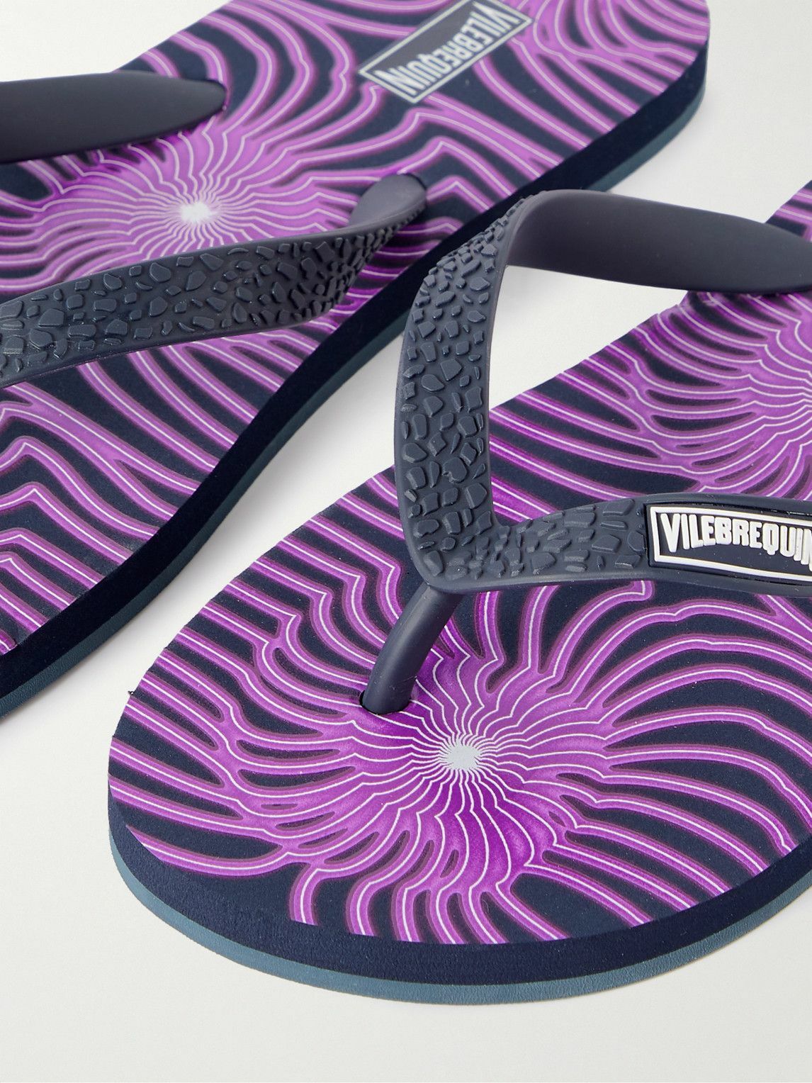 Vilebrequin - Logo-Print Rubber Flip Flops - Blue Vilebrequin