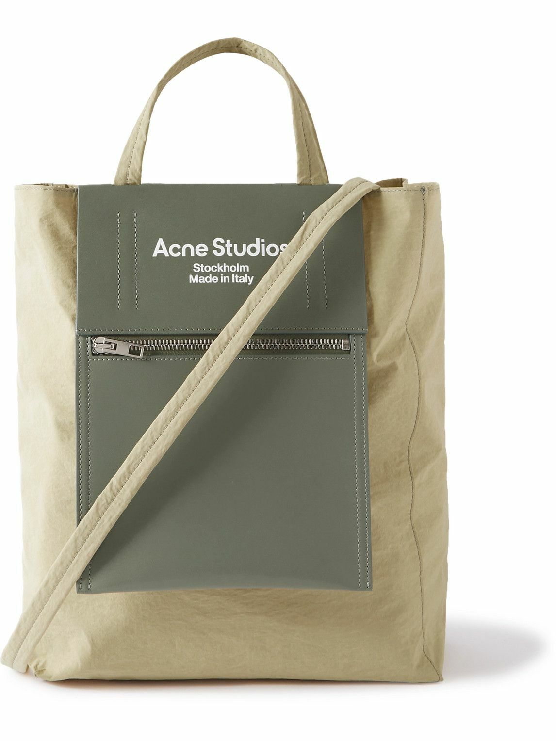 Acne Studios - Shell and Printed Leather Tote Bag Acne Studios