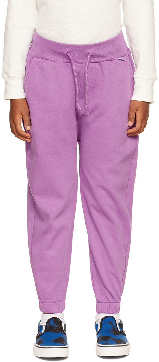 Repose AMS Kids Purple Embroidered Lounge Pants Repose AMS
