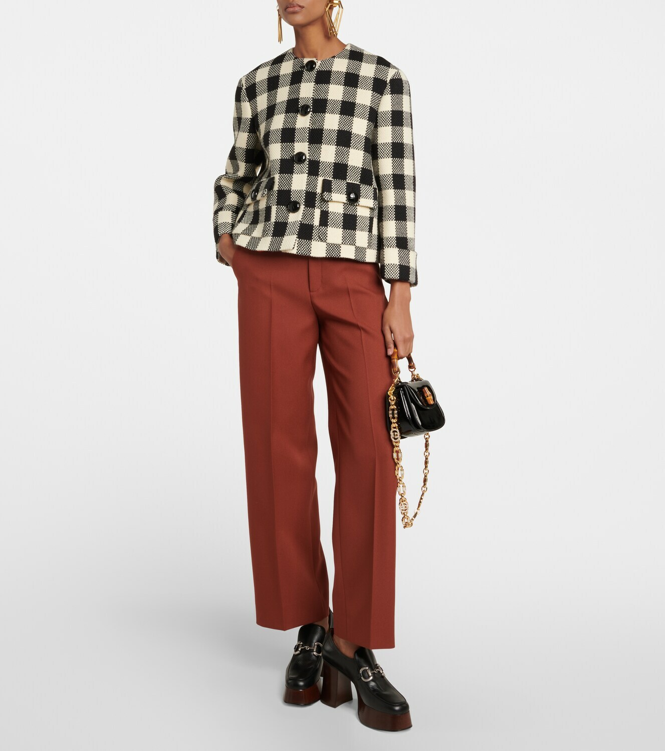 Gucci - Gingham wool jacket Gucci