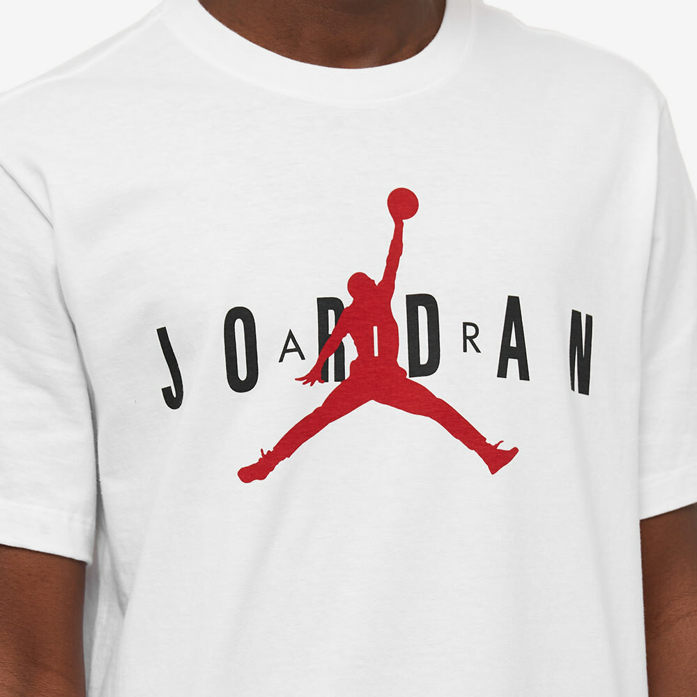 Air Jordan Men's Logo T-Shirt in White/Black/Gym Red Nike Jordan Brand