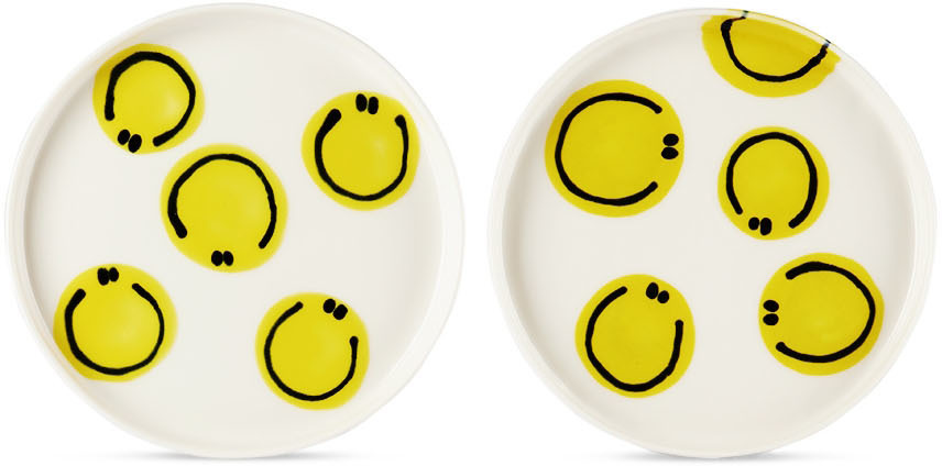 FRIZBEE CERAMICS Off-White BB Plate Set Frizbee Ceramics