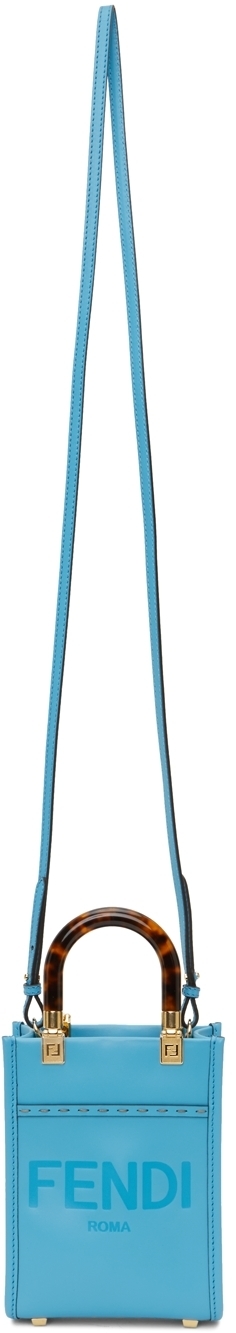 Fendi Blue Mini Sunshine Shopper Bag Fendi