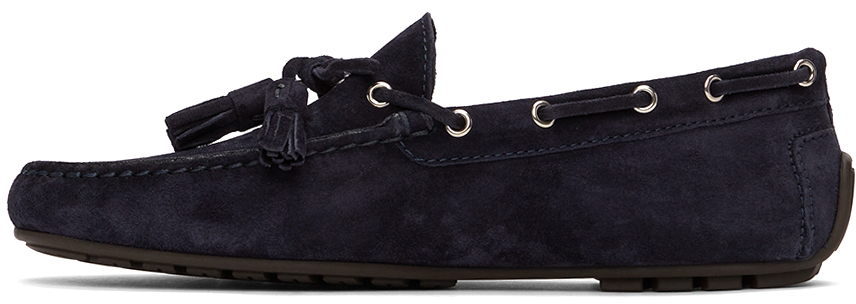 Ralph Lauren Purple Label Navy Harold Tassel Driver Loafers Ralph ...
