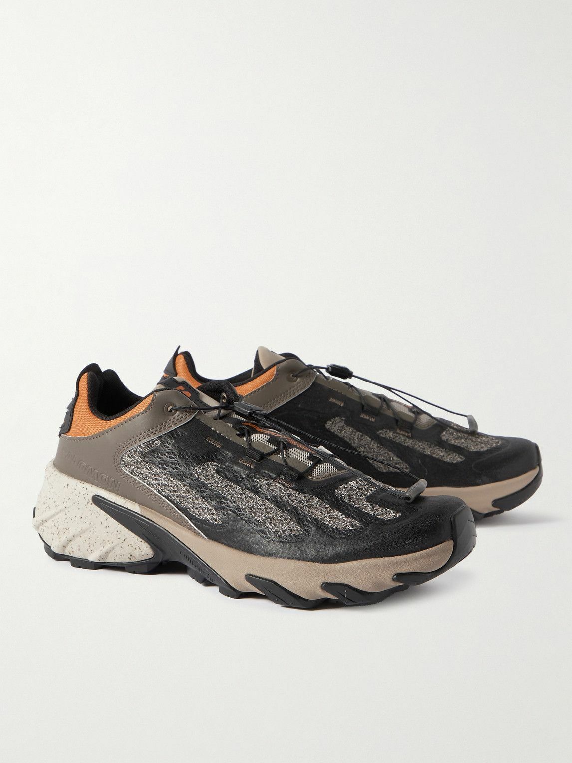Salomon - Speedverse PRG Vegan Leather and Rubber-Trimmed Mesh Sneakers ...