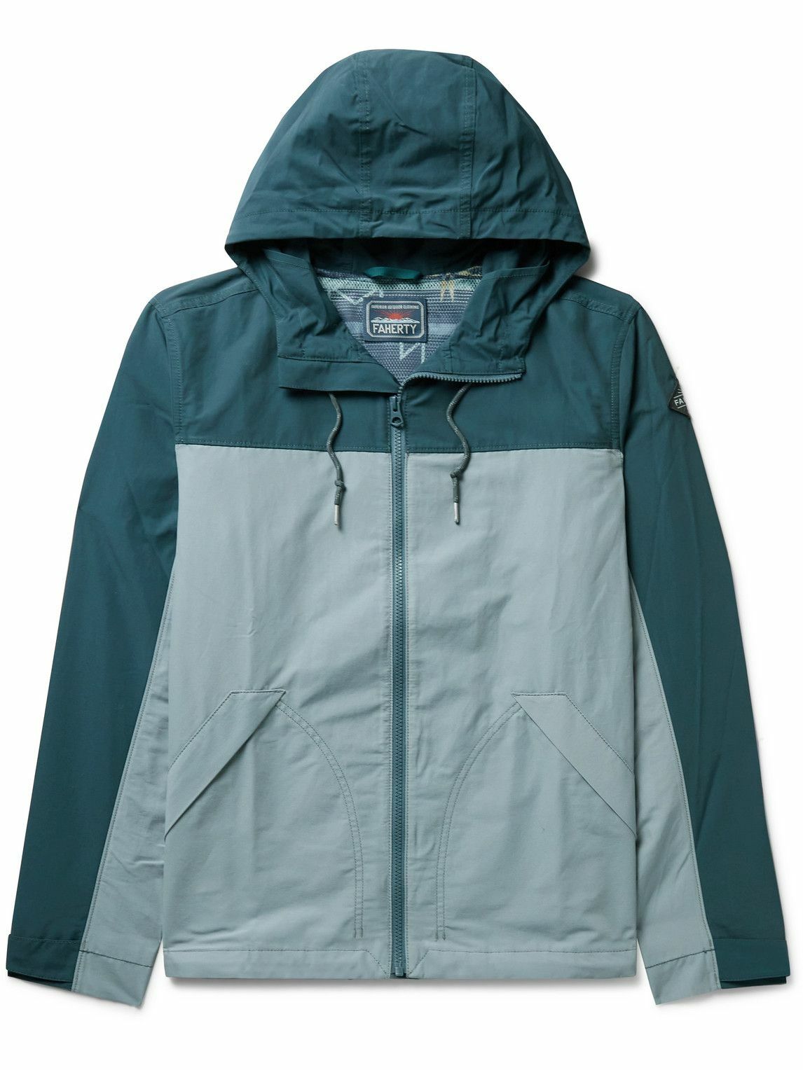 Faherty - Logo-Appliquéd Colour-Block Organic Cotton and Nylon-Blend ...