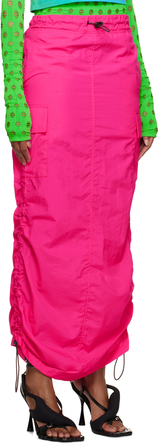 AGR Pink Drawstring Midi Skirt AGR