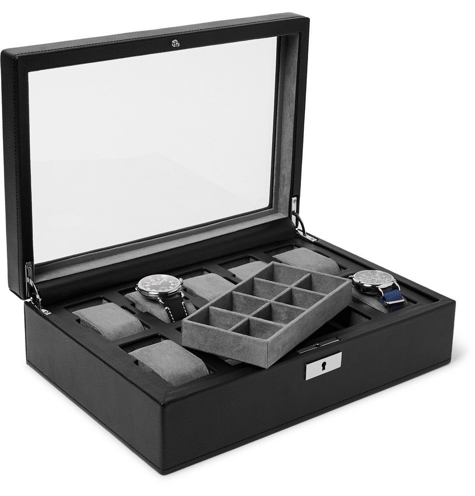 WOLF - Howard 7-Piece Leather Watch Box - Men - Black Wolford