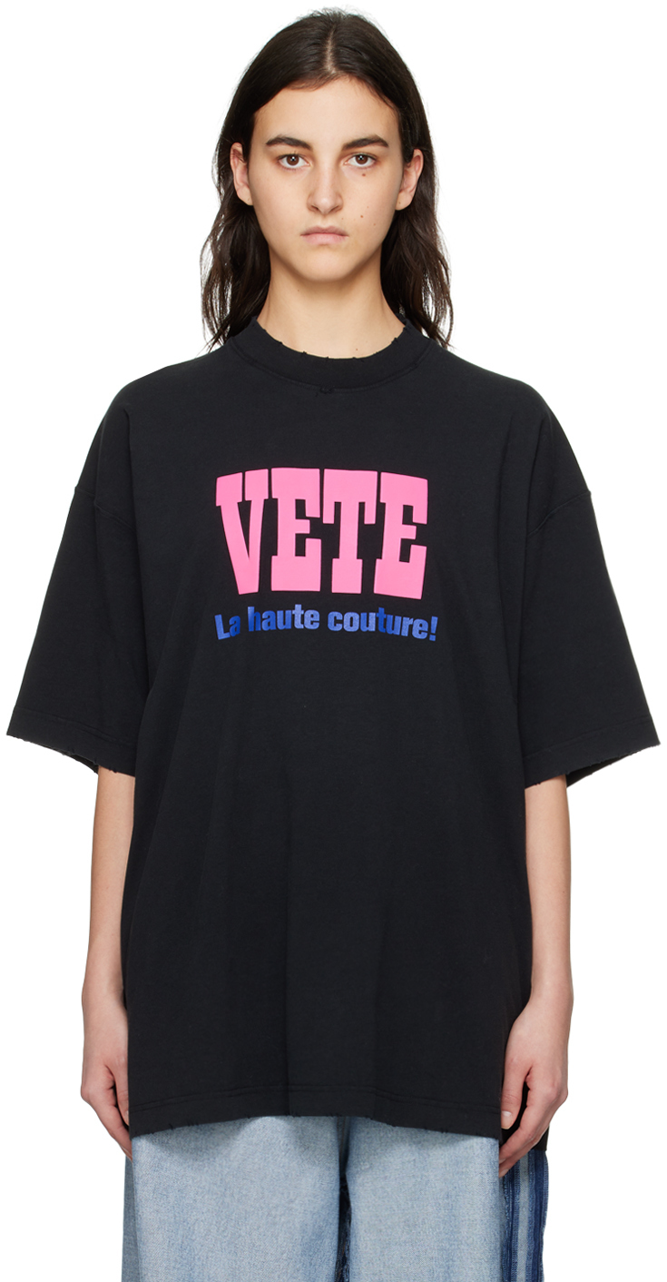 VETEMENTS Black 'La Haute Couture' T-Shirt Vetements