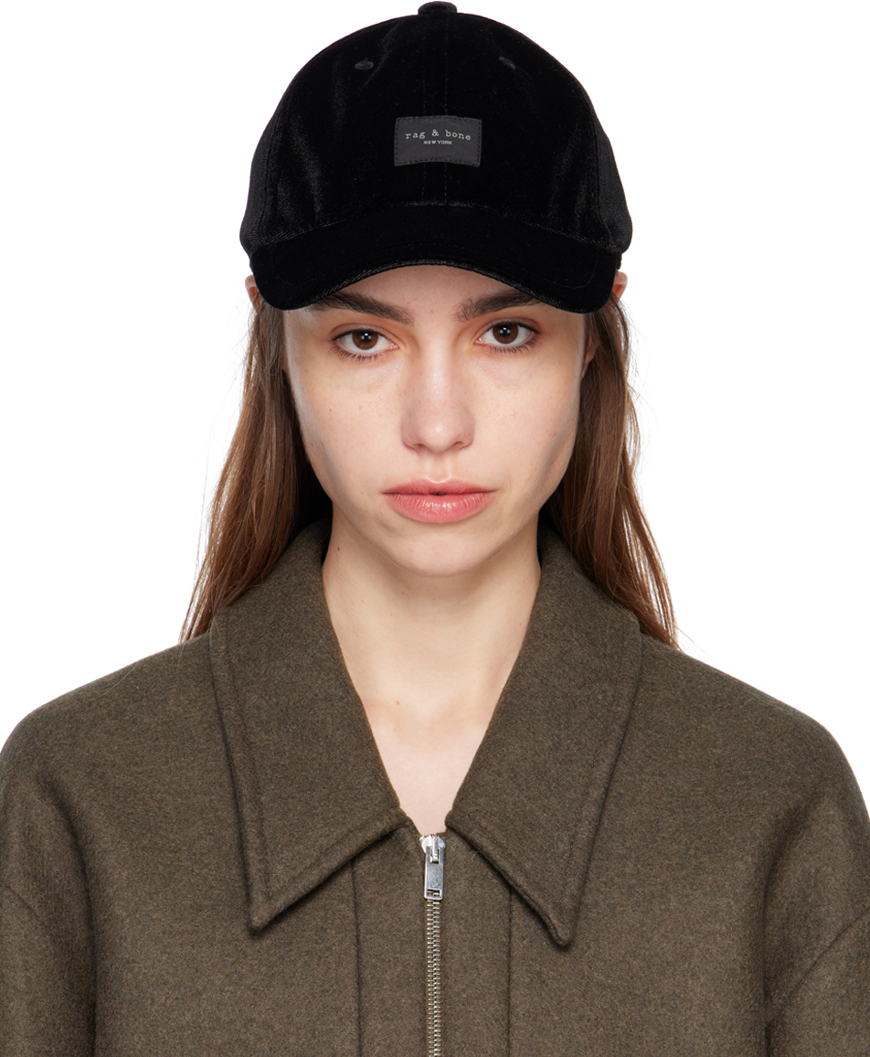 rag & bone Black Addison Baseball Cap Rag and Bone
