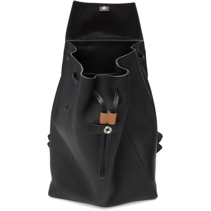 Loewe Black Calfskin Drawstring Backpack Loewe