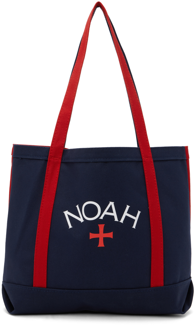 Noah Navy & Red Classic Core Logo Tote Noah NYC