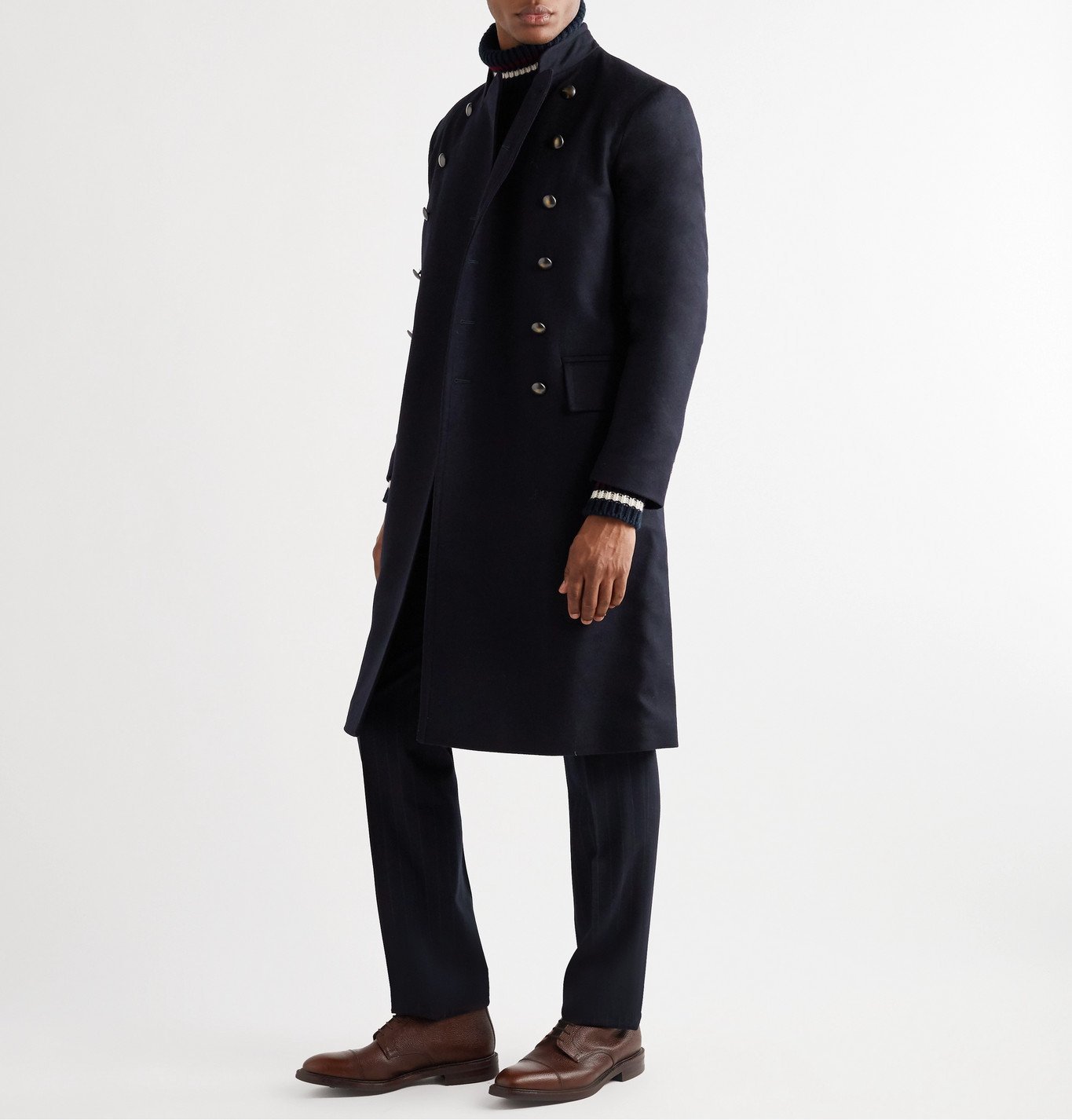 Kingsman - Shola Slim-Fit Wool and Alpaca-Blend Coat - Blue Kingsman