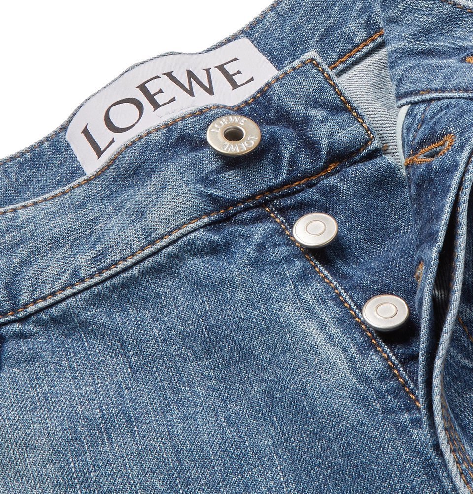 Loewe - Distressed Denim Jeans - Men - Blue Loewe