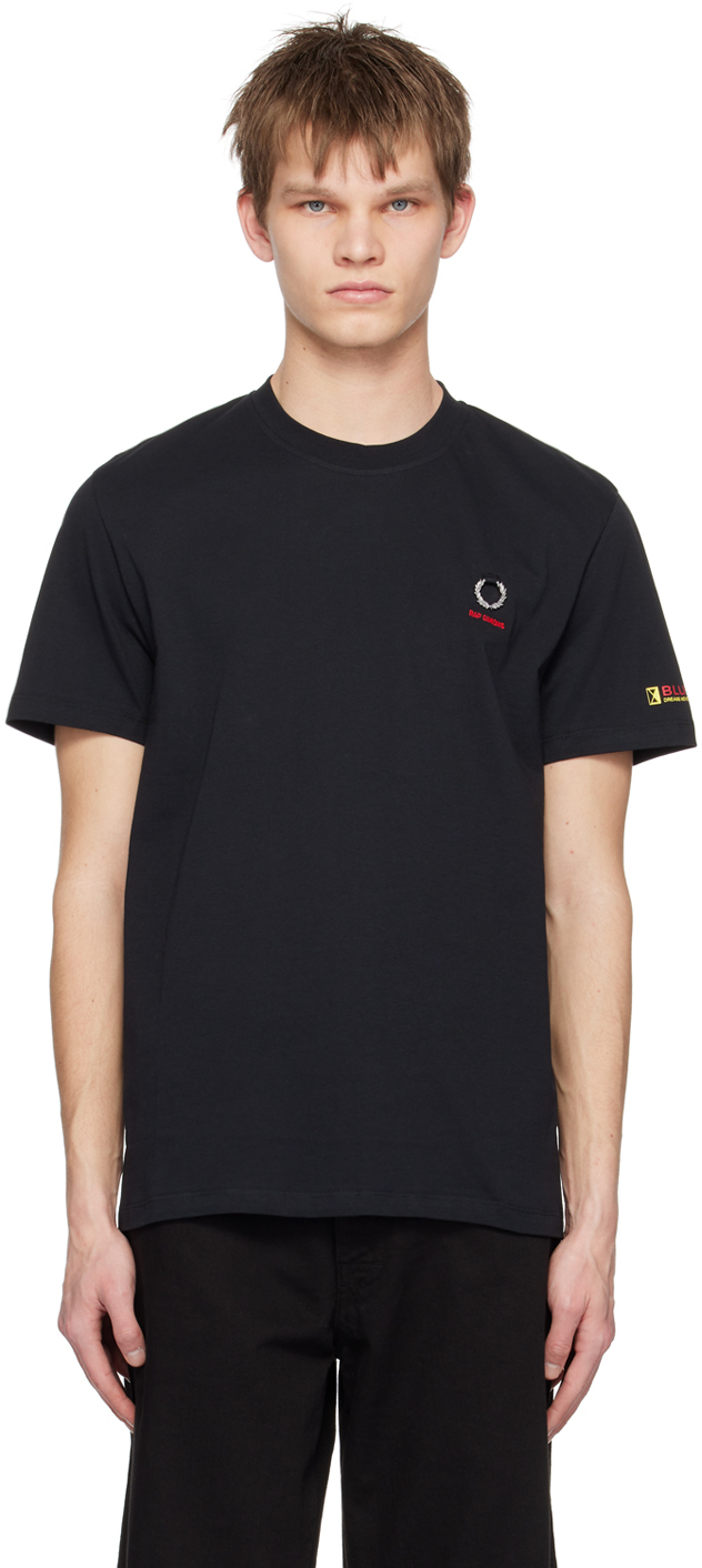 Raf Simons Black Embroidered T-Shirt Raf Simons