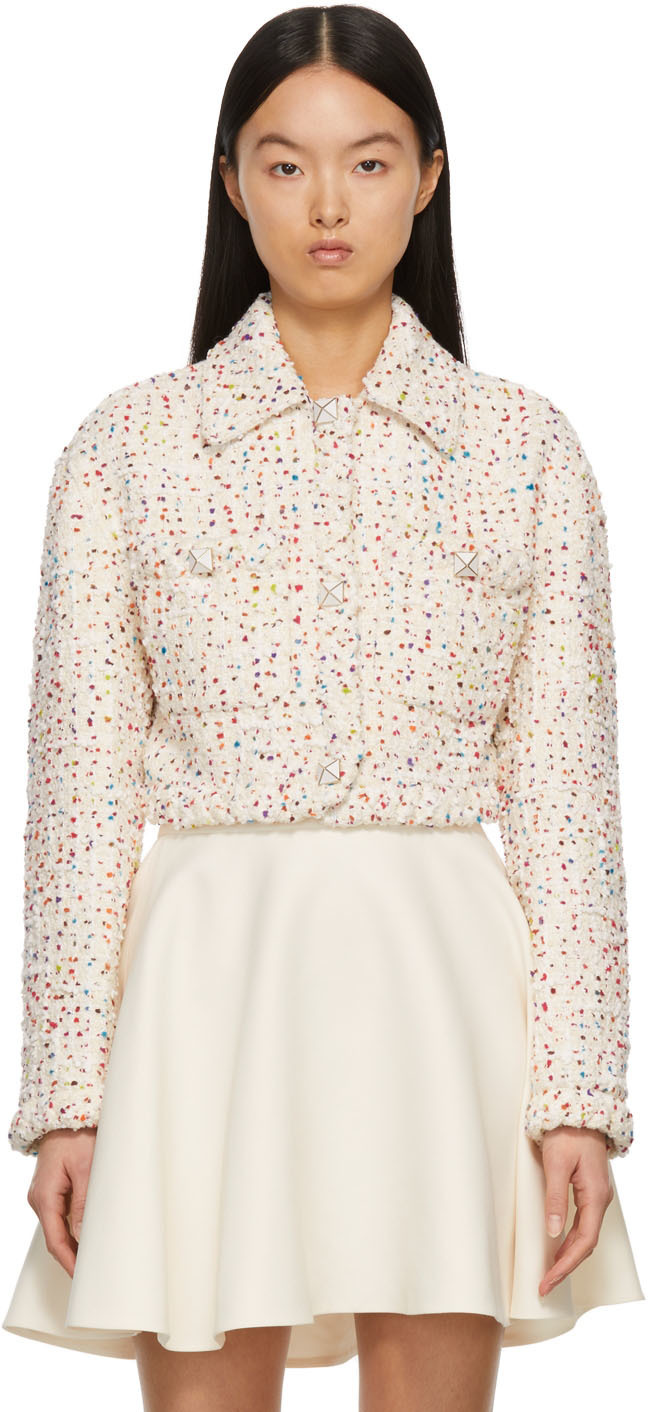 Valentino Multicolor Wool Tweed Jacket Valentino