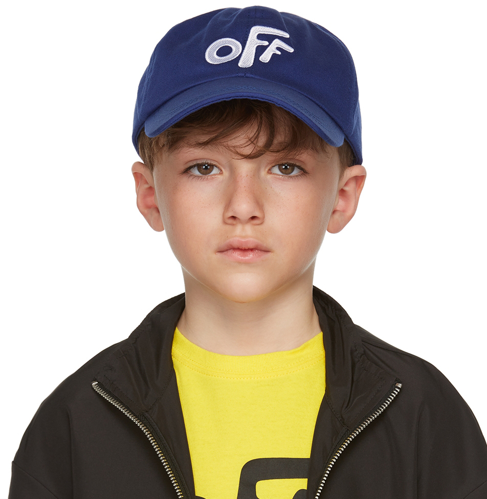 Off-White Kids Blue Stamp Baseball Cap Off-White