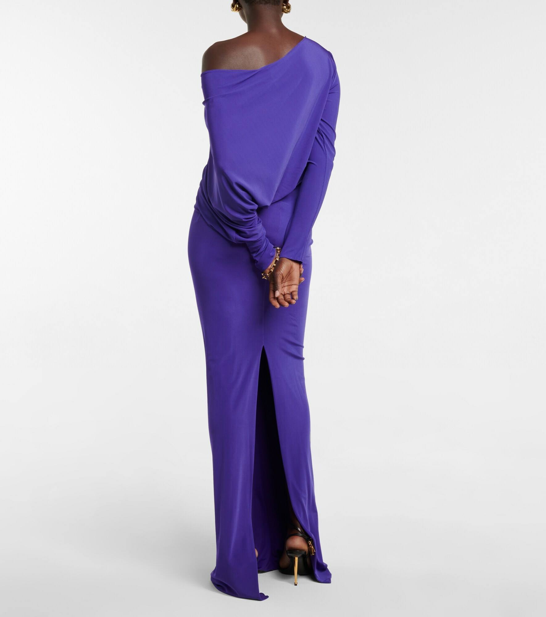 Tom Ford - Draped off-shoulder jersey gown TOM FORD