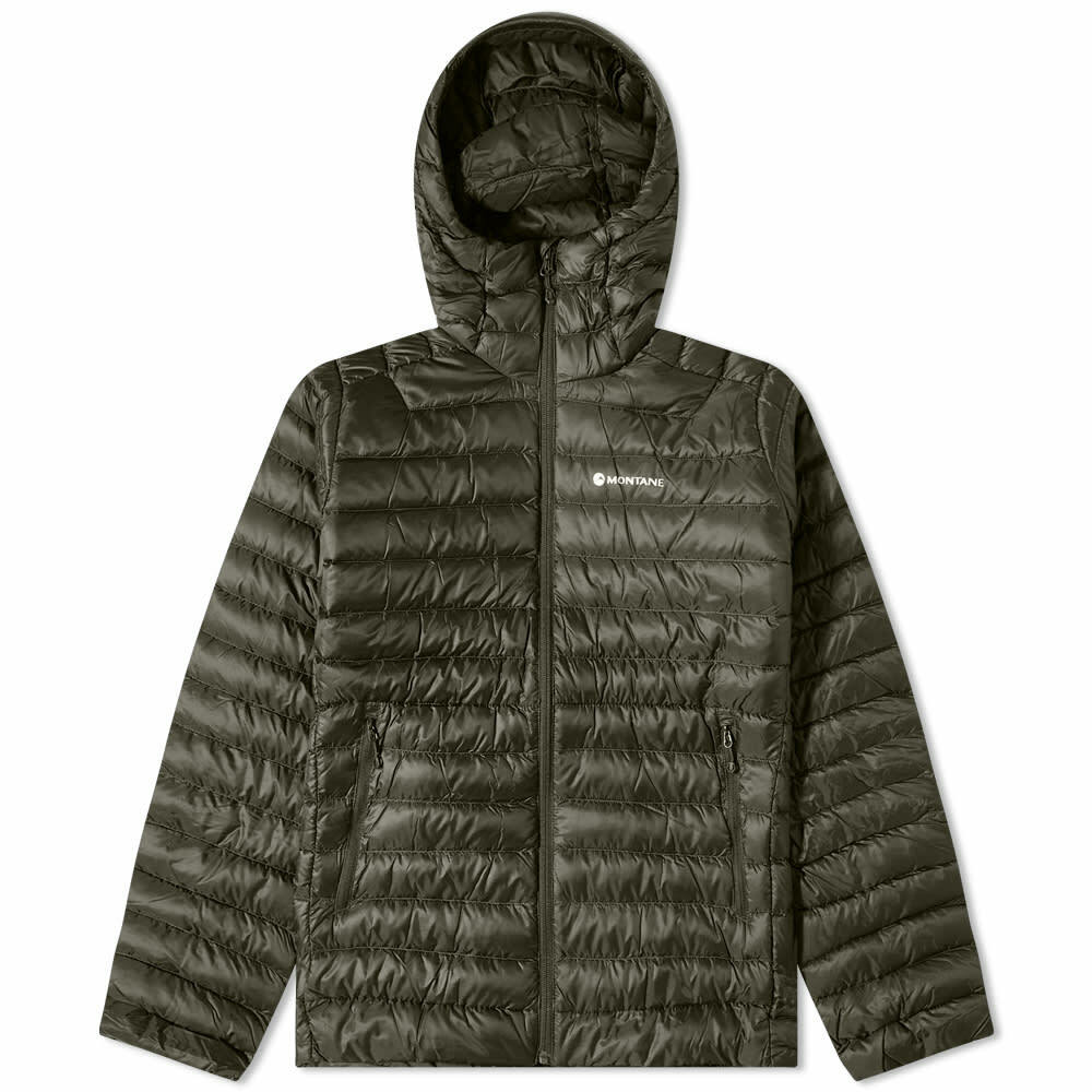 Montane Men's Anti-Freeze Hooded Down Jacket in Oak Green Montane