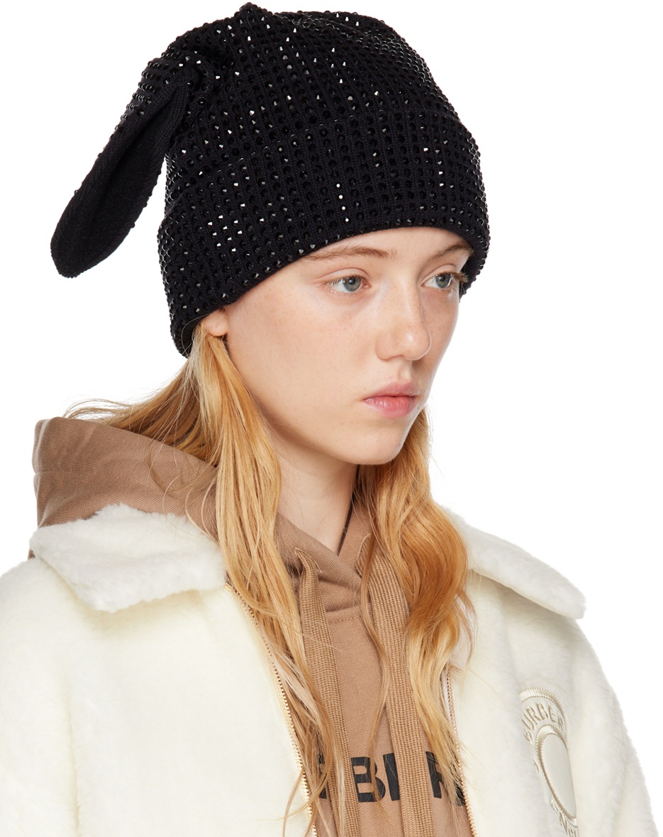 Burberry Black Deer Ear Beanie Burberry