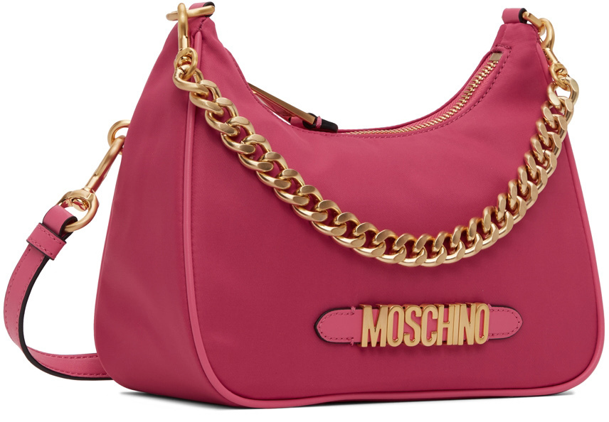 Moschino Pink Logo Shoulder Bag Moschino