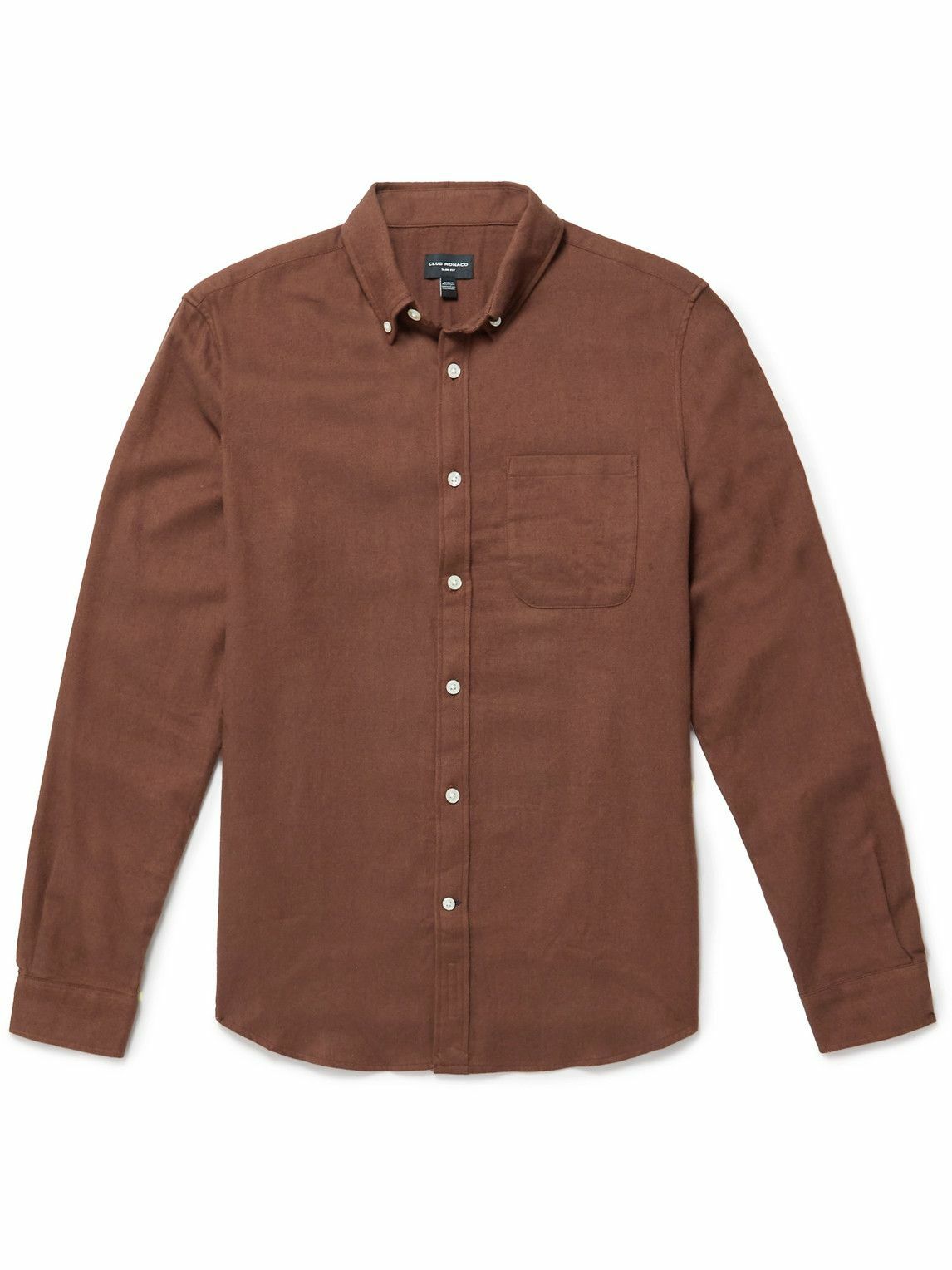 Club Monaco - Cotton-Flannel Shirt - Brown Club Monaco
