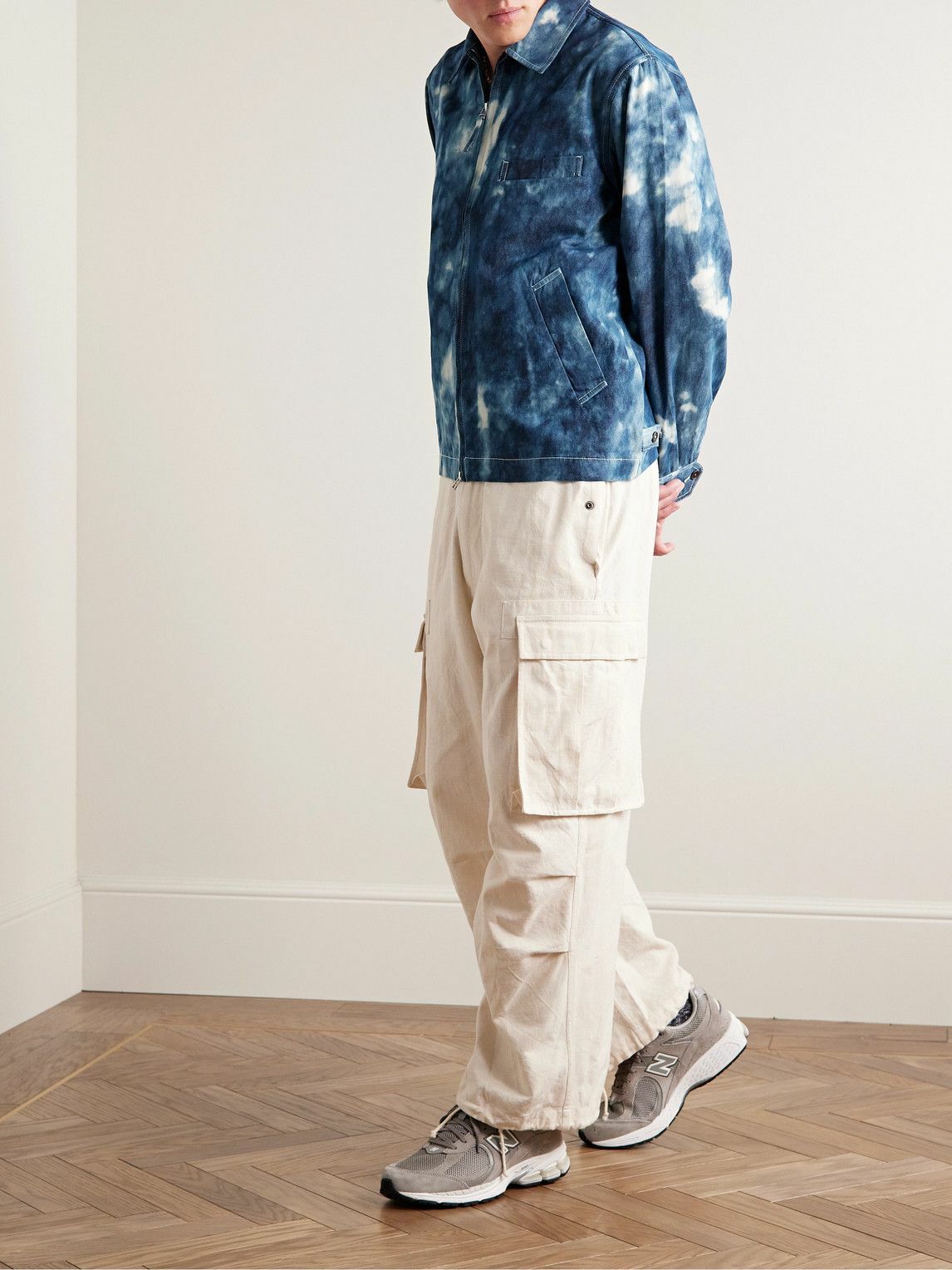 Universal Works - Windcheater II Tie-Dyed Denim Jacket - Blue Universal ...