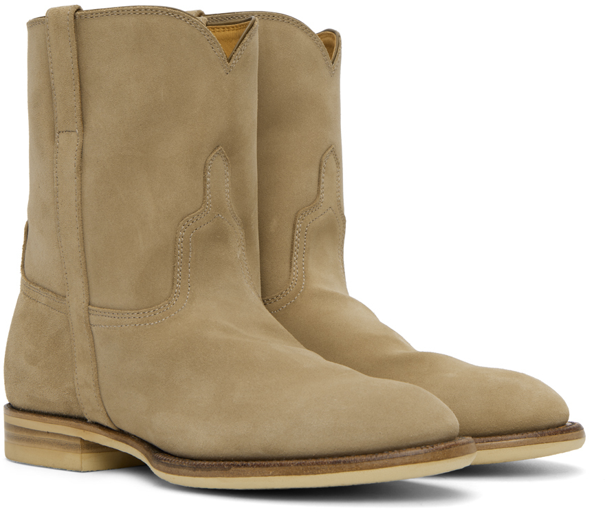 Auralee Beige Suede Boots Auralee