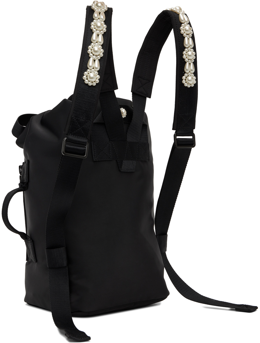 Simone Rocha Black Small Bow Tie Backpack Simone Rocha