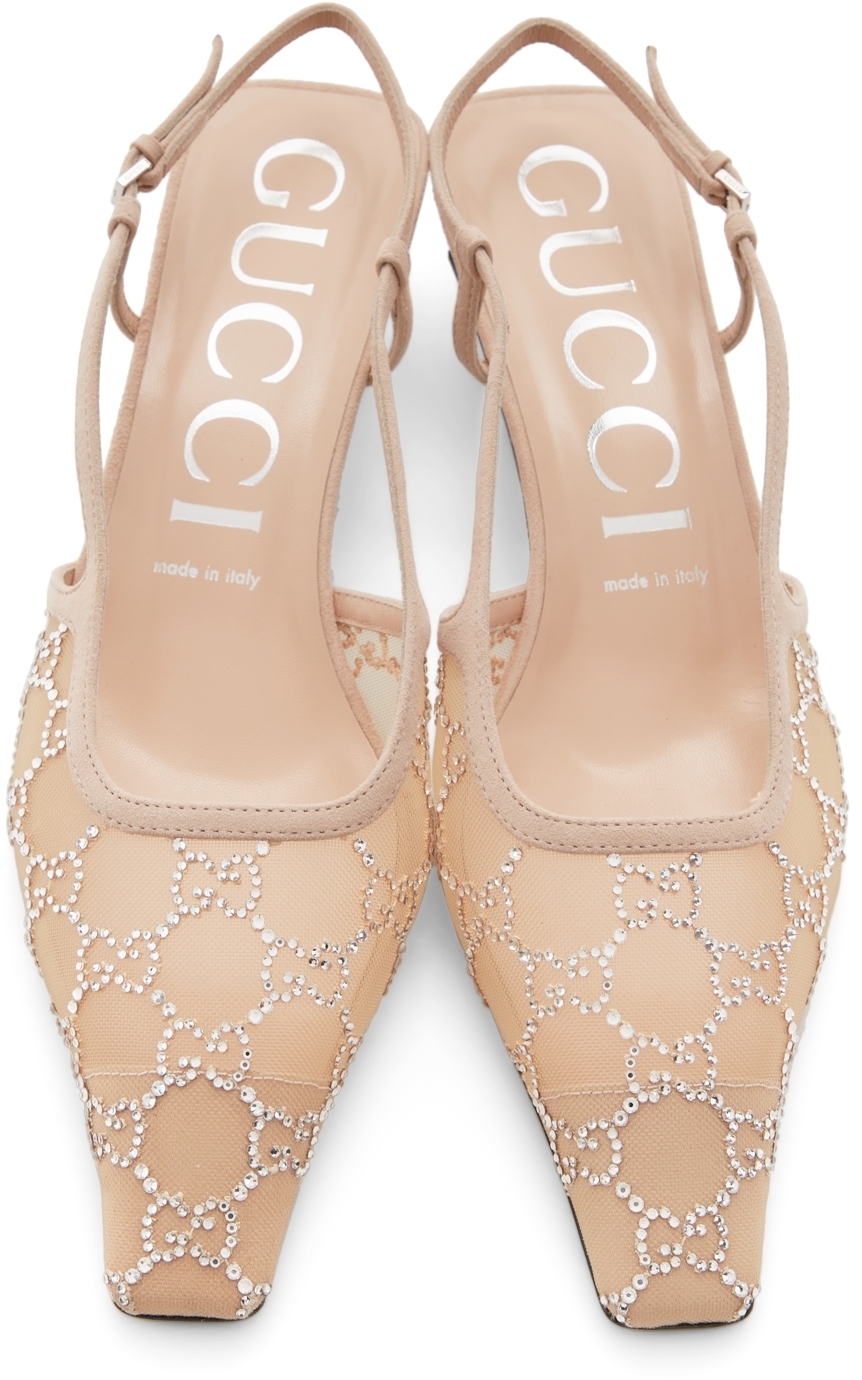Gucci Beige GG Tom Slingback Heels Gucci