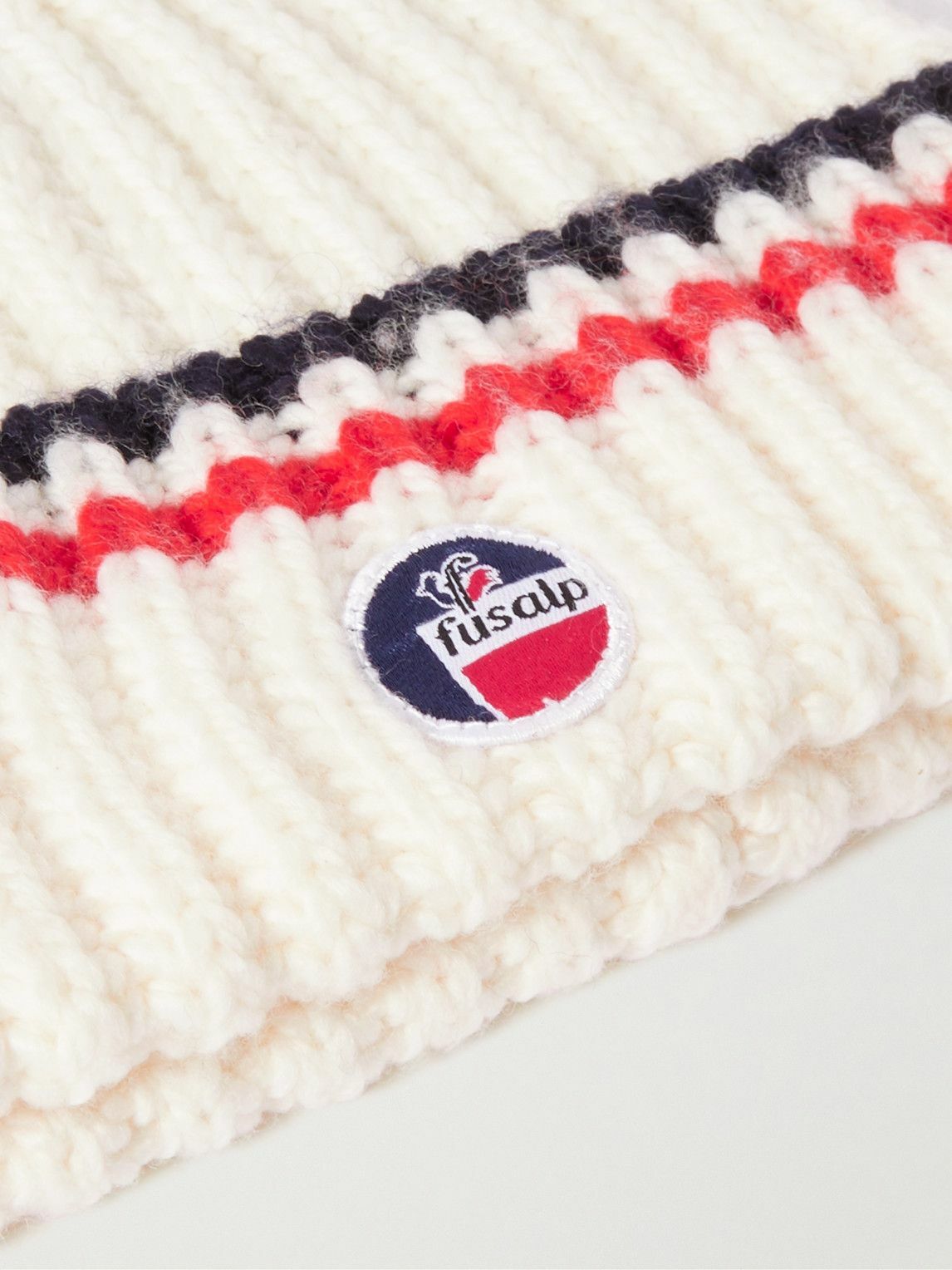 Fusalp - Griaz Logo-Appliquéd Striped Ribbed Merino Wool Beanie Fusalp