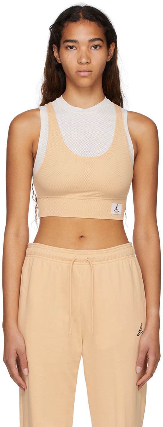 Nike Jordan Beige Nylon Tank Top Nike Jordan Brand