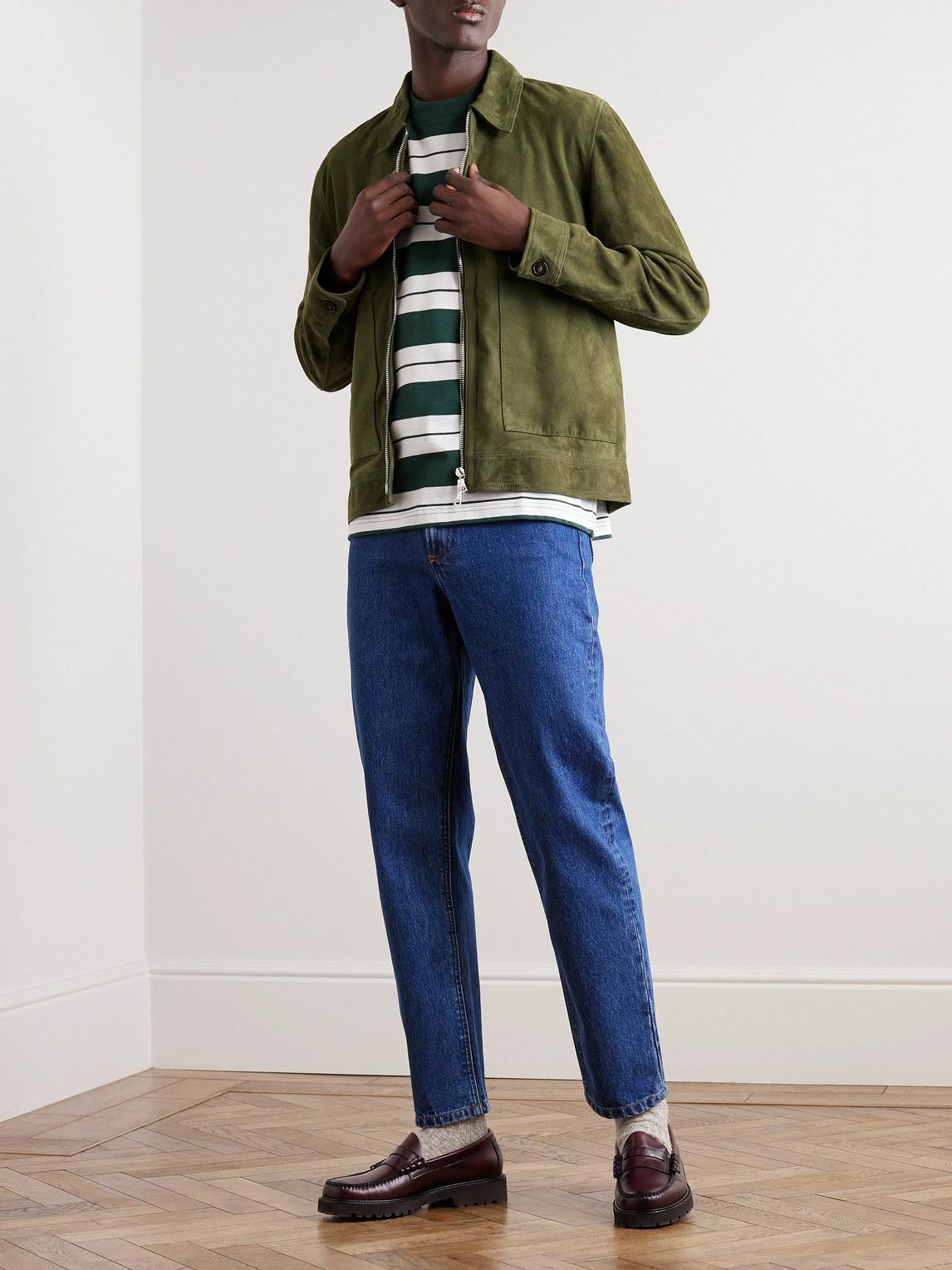 Officine Générale - Rodrigo Suede Jacket - Green Officine Generale