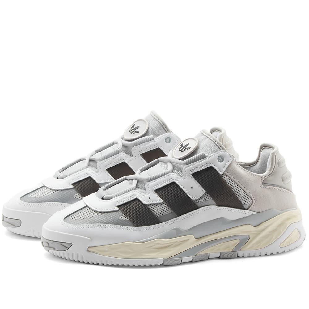 Adidas Men's Niteball Sneakers in White/Black/Grey adidas
