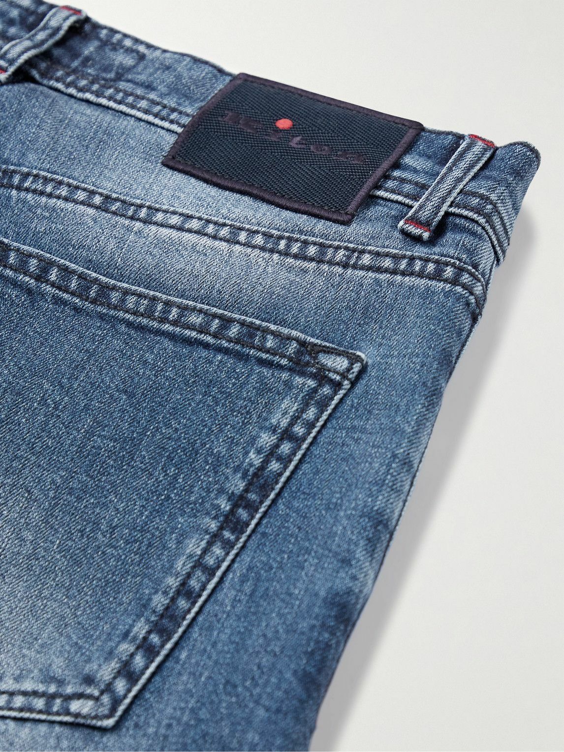 Kiton - Slim-Fit Straight-Leg Selvedge Jeans - Blue Kiton