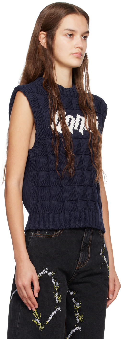 GANNI Navy Rope Vest GANNI